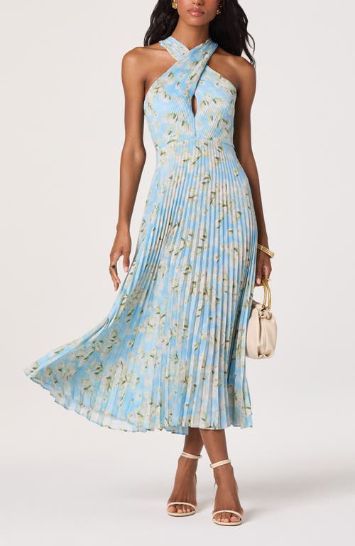ASTR THE LABEL Samantha Floral Halter Dress
